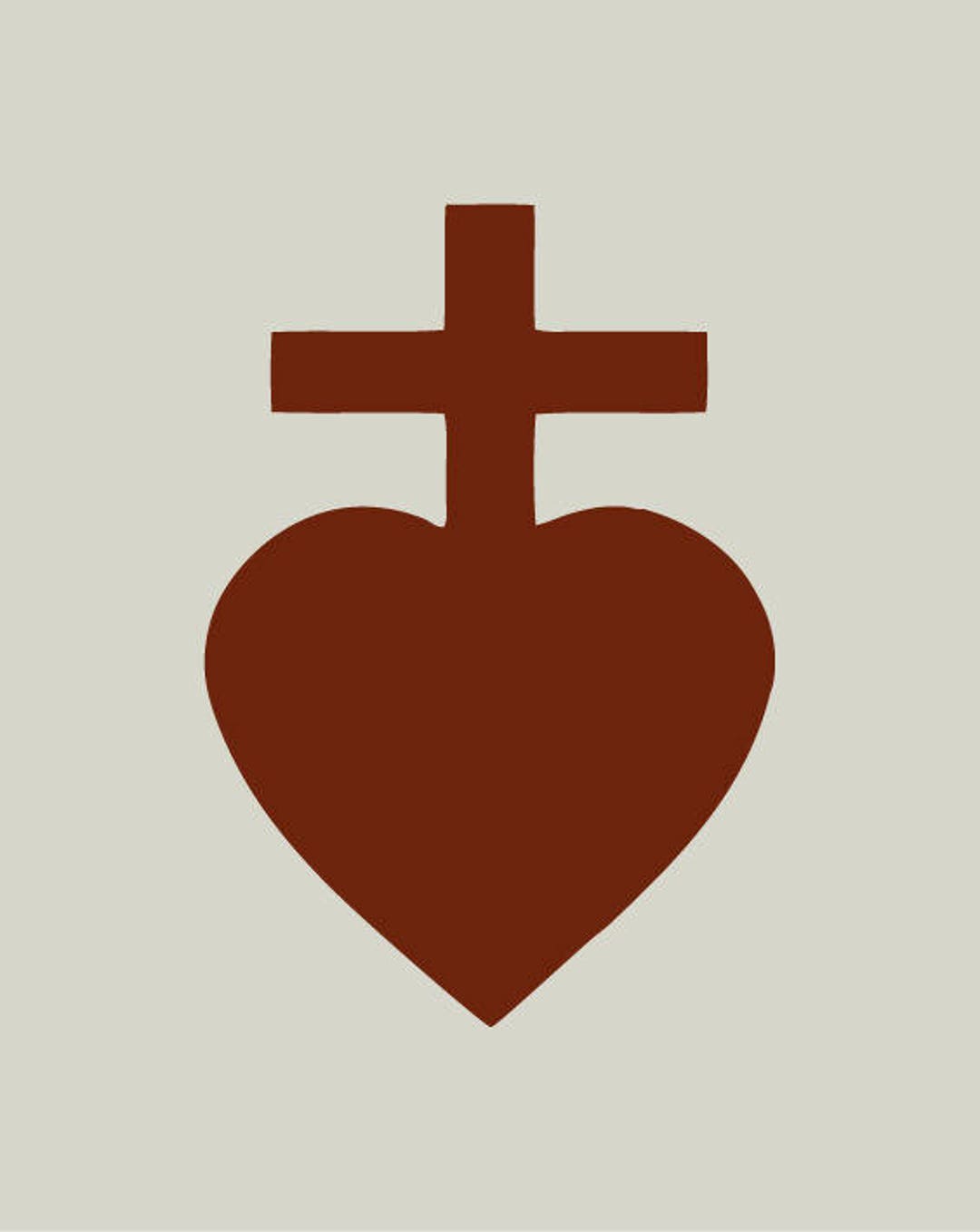 Vendée Heart. Sacred Heart. Chouan Symbol. Adhesive Vinyl Stencil ref ...