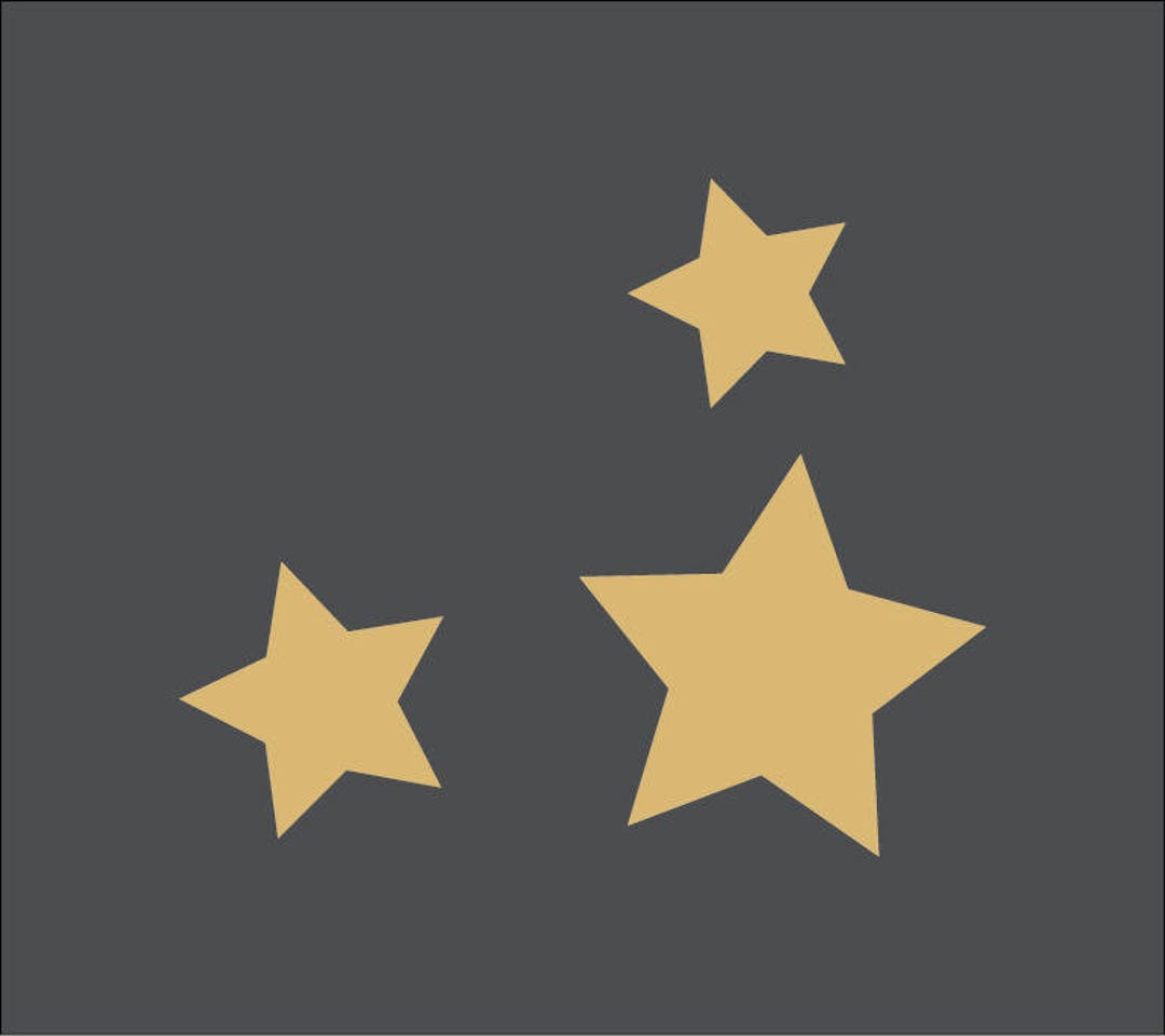 Stars. Three Small Stars. Adhesive Vinyl Stencil. ref 190 - Etsy
