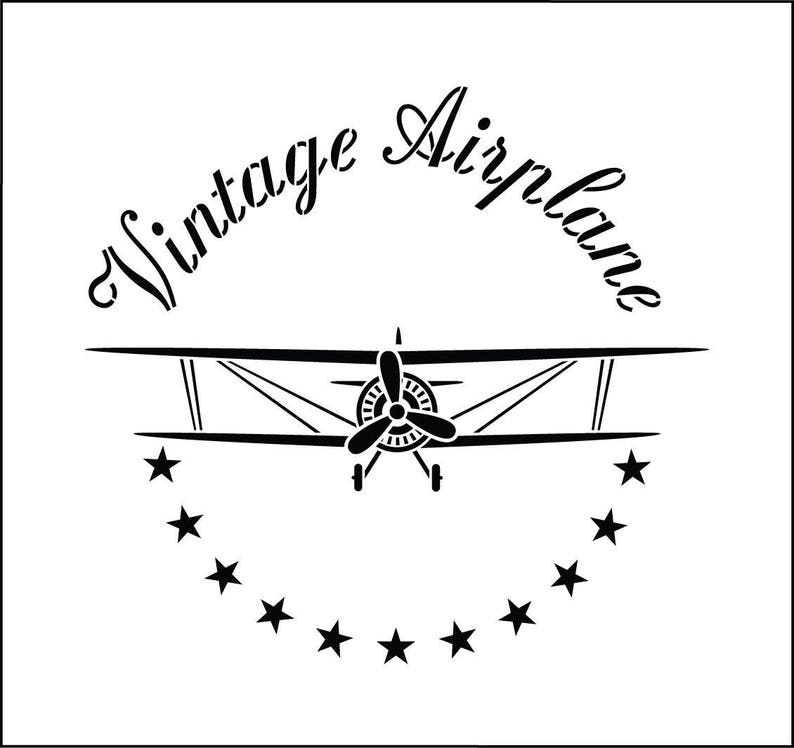 Biplane Plane Stencil. Vintage Stencil Airplane (ref 635) - Etsy
