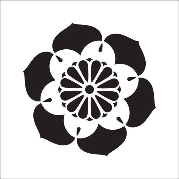Japanese Flower Stencil
