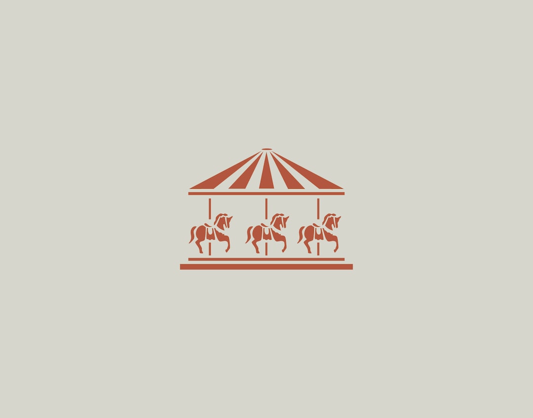 Carousel Stencil. Stencil Merry ref 663 - Etsy