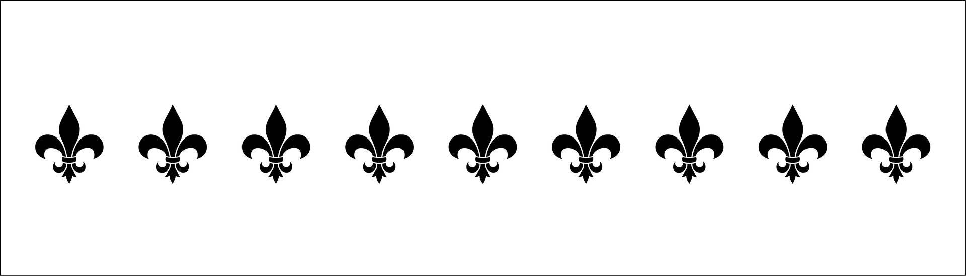 Fleur De Lis Border Clip Art Black And White Floral