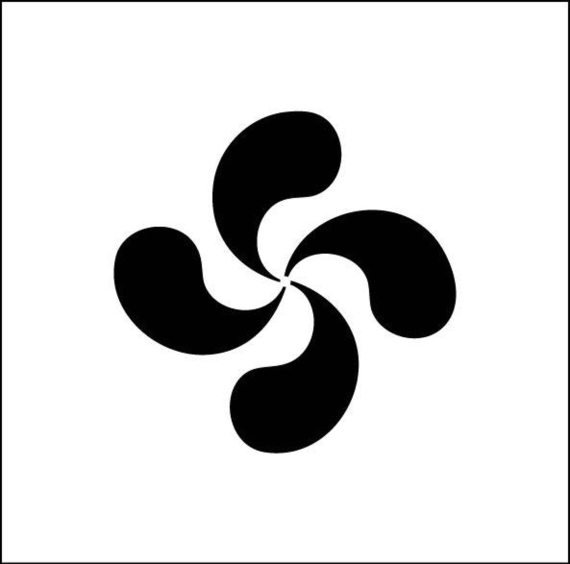 Adhesive Vinyl Stencil. Basque Cross. Lauburu. Basque Cross Stencil ...