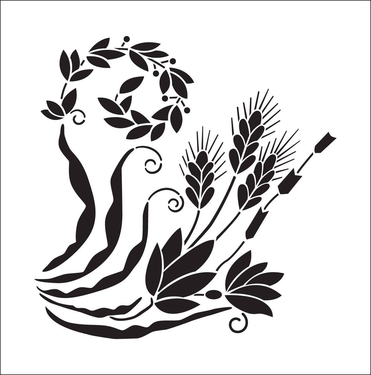 Napoleon. Floral Decoration. Adhesive Vinyl Stencil Any Medium - Etsy