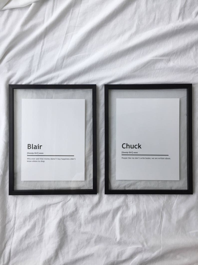 Chuck Bass Character Print Etsy