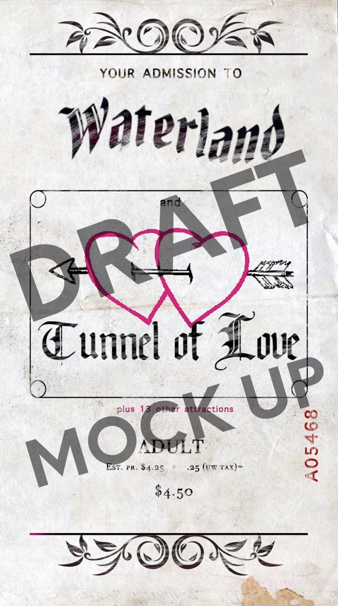 Waterland Park Ticket Percy Jackson Tunnel of Love PJO CHB - Etsy Canada