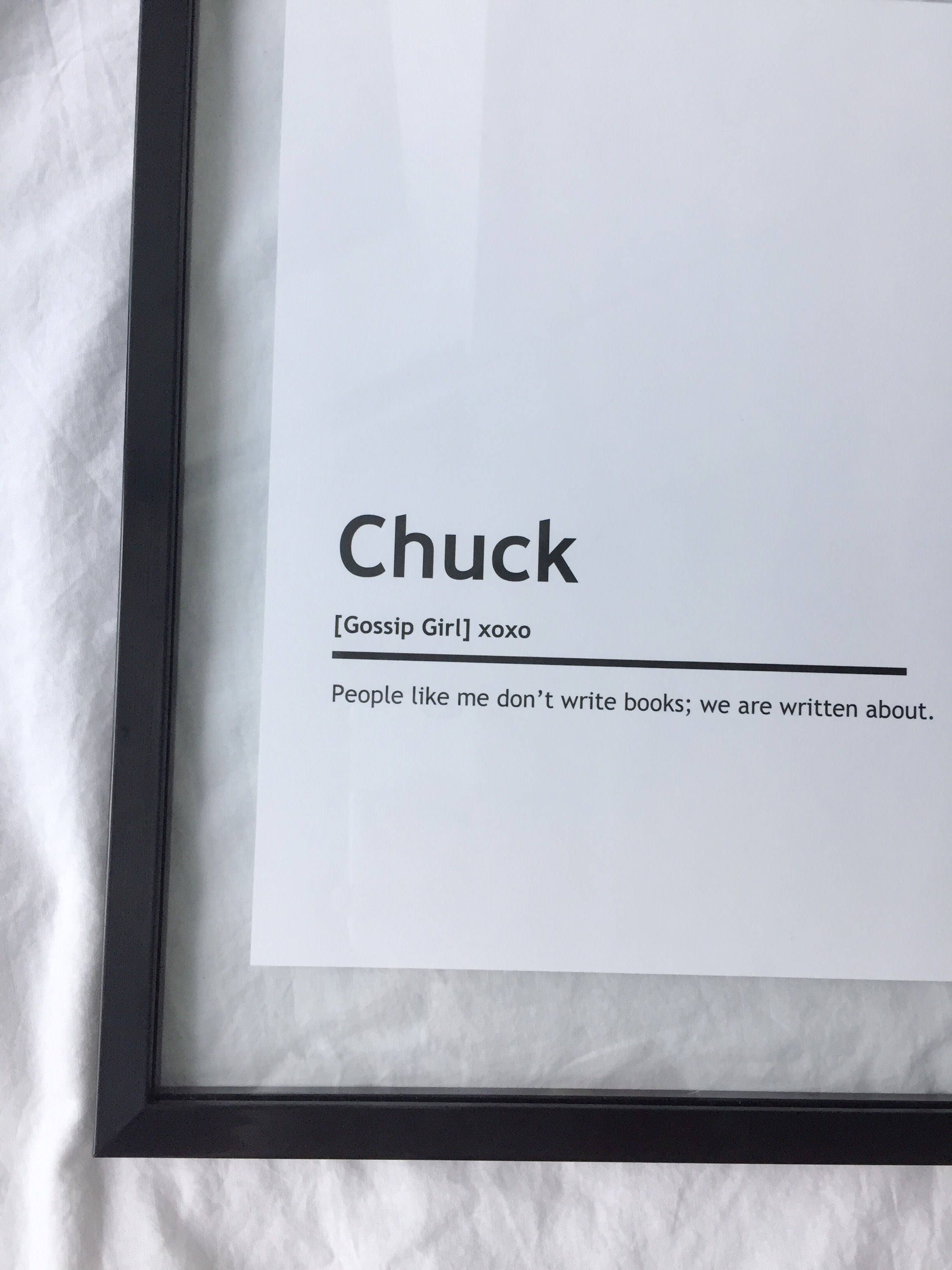 Chuck Bass Character Print - Etsy