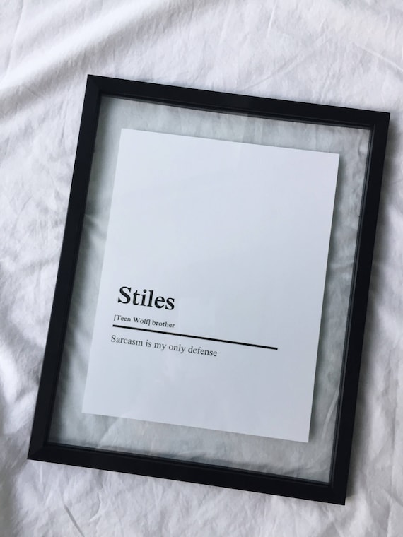 Stiles Character Print | Etsy