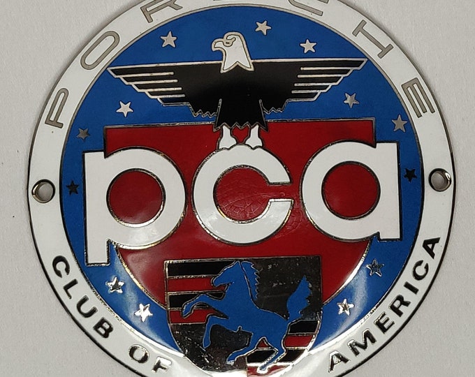 NEW PCA Porsche Club of America Emblem Grill Badge Ornament Enameled ...