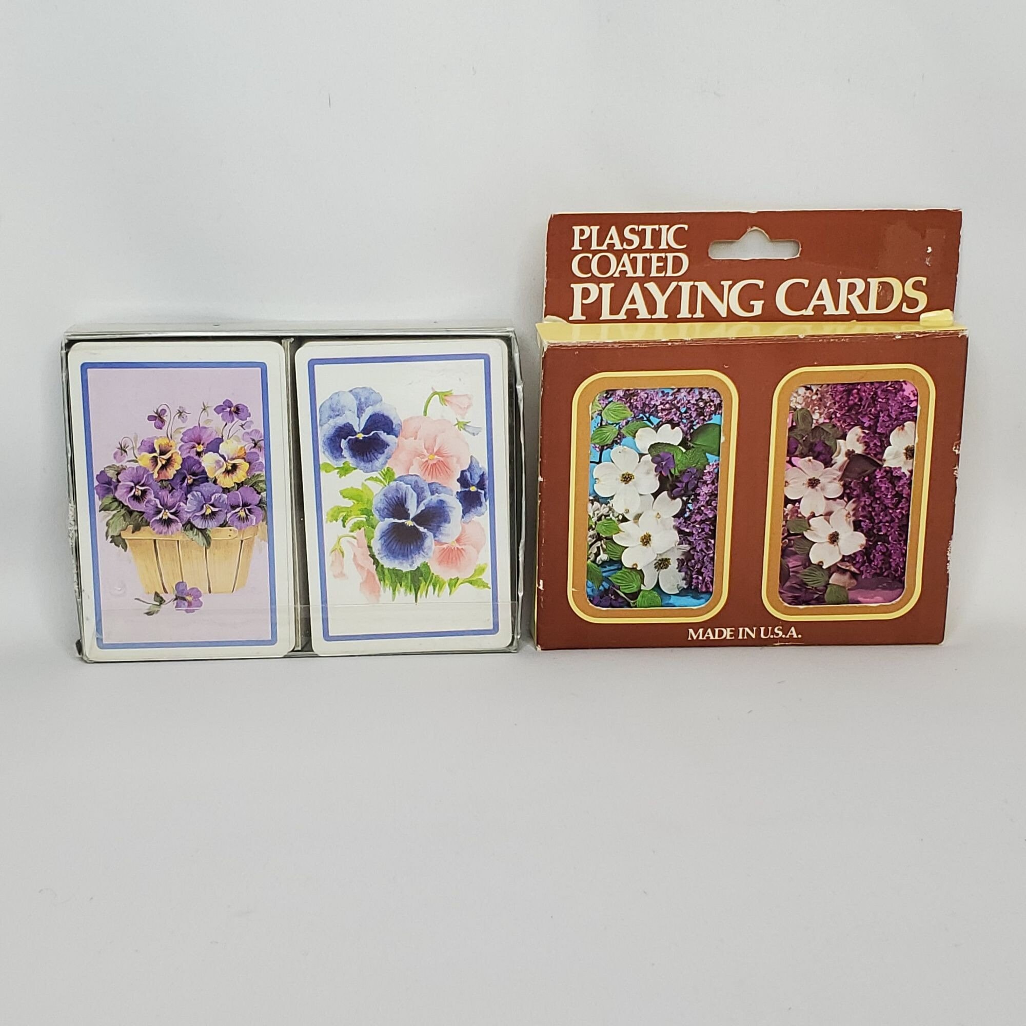 Card Games Set of Vintage Flowery Playing Cards Standard Playing Card ...