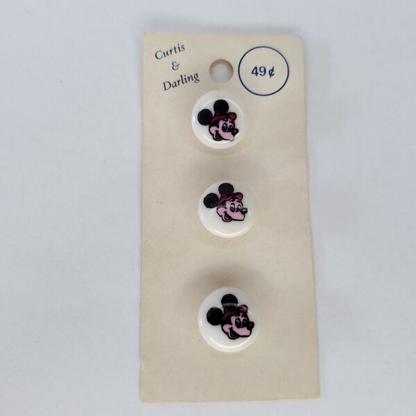 Mickey Mouse Buttons - Etsy UK