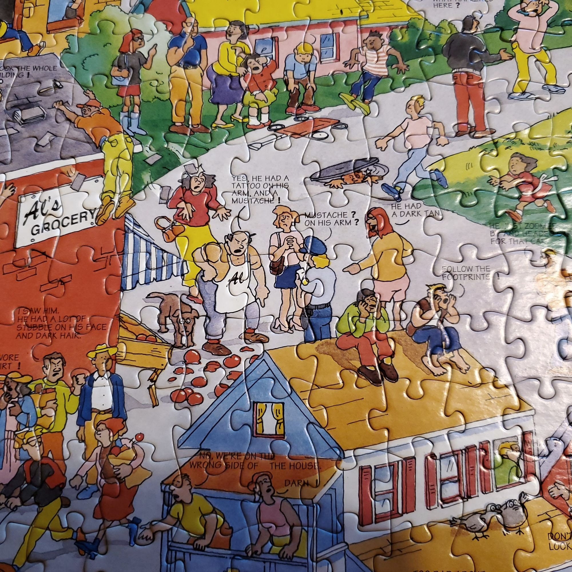 Two Sided Cartoon Neighborhood Crime Puzzle Grand Theft Auto Police ...