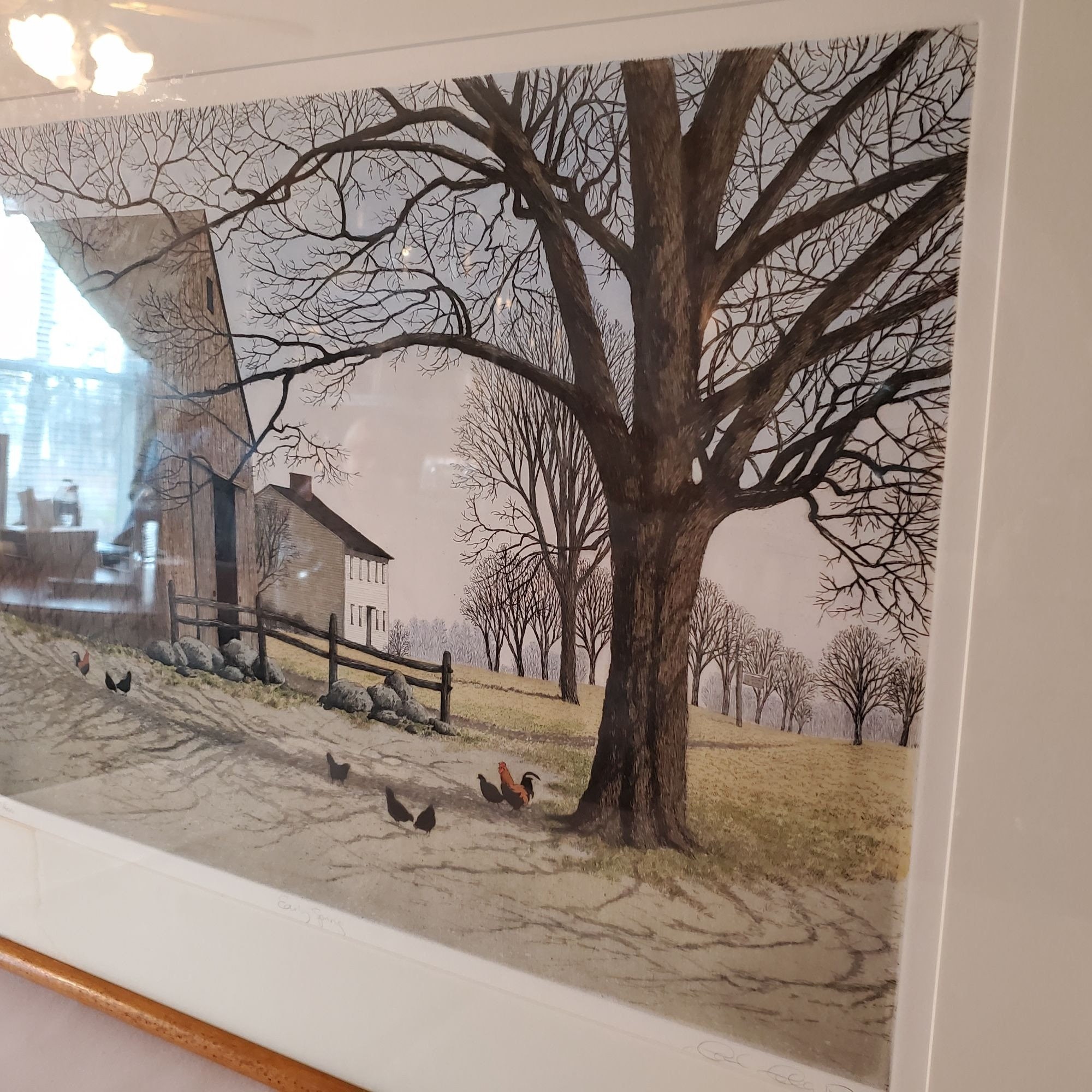 Carol Collette Etching Watercolor Early Spring Farmhouse Barn - Etsy