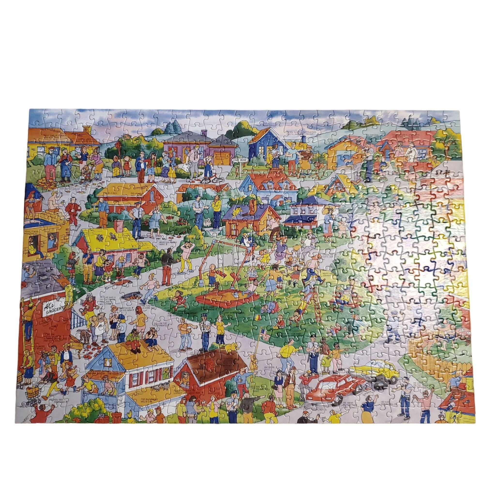 Two Sided Cartoon Neighborhood Crime Puzzle Grand Theft Auto Police ...