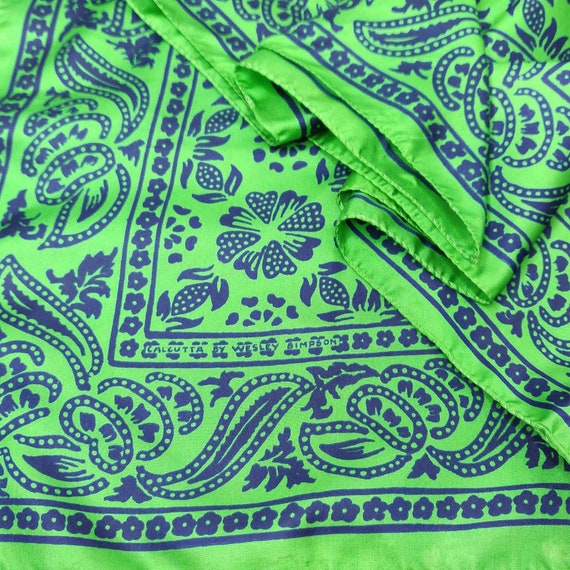Vintage Calcutta by Wesley Simpson Scarf Silk Floral … - Gem