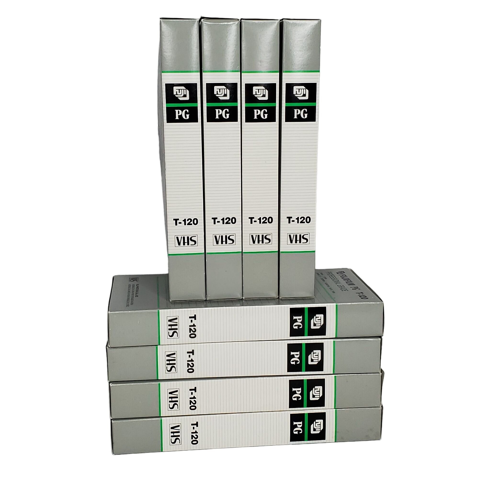 Lot of 8 New Fujifilm Blank VHS Tapes T-120 PG Series Professional ...