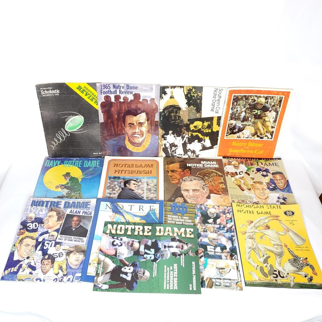 Notre Dame Football Program Lot 1955 65 71 73 74 74 80 91 93 94 98 99 ...