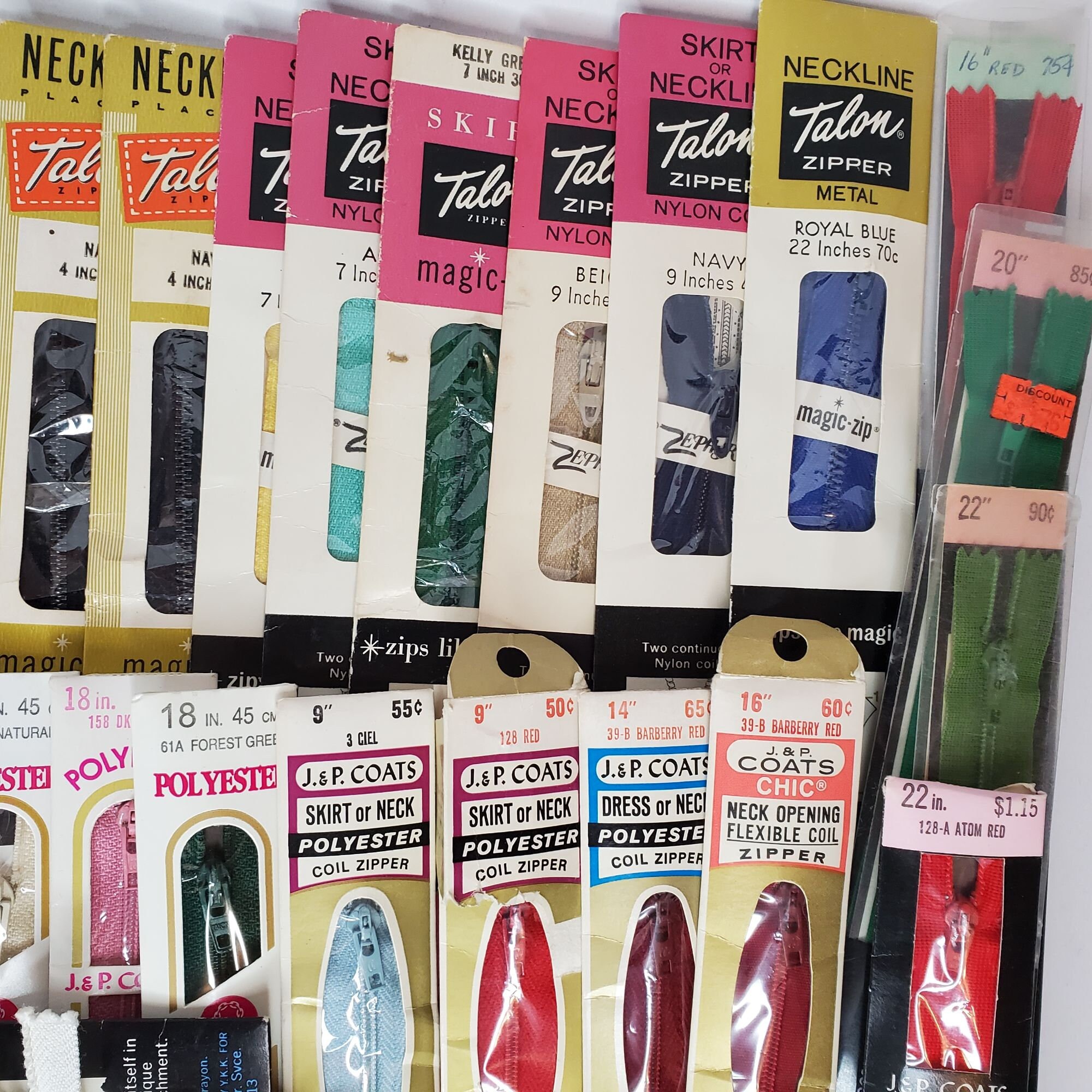 50 NEW Vintage Zippers Talon J&P Coats Unique Misc Sizes - Etsy
