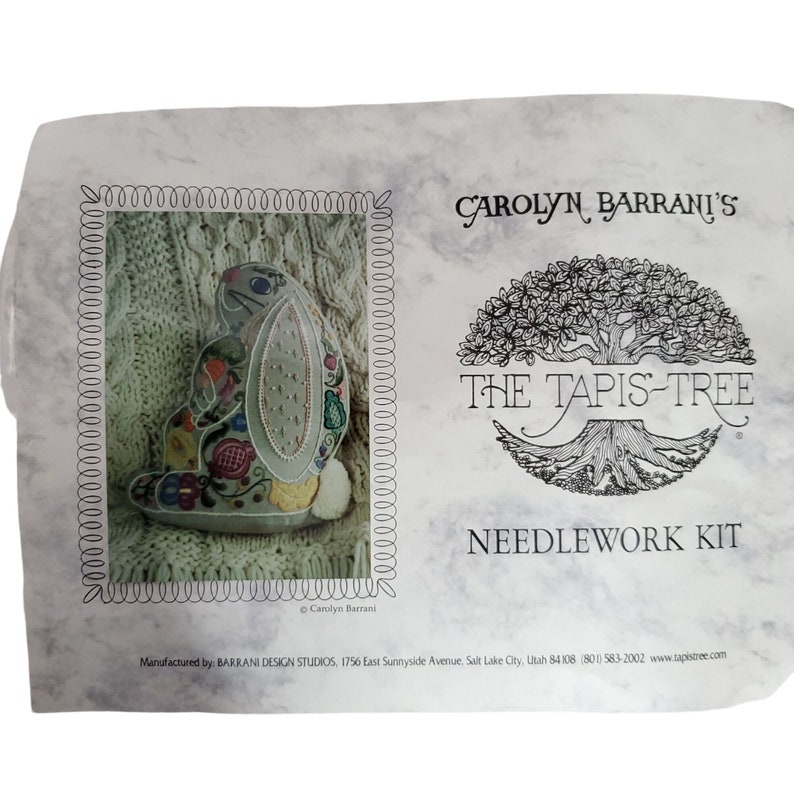 Vtg Carolyn Barrani's the Tapis Tree Jacobean Bunny Rabbit - Etsy