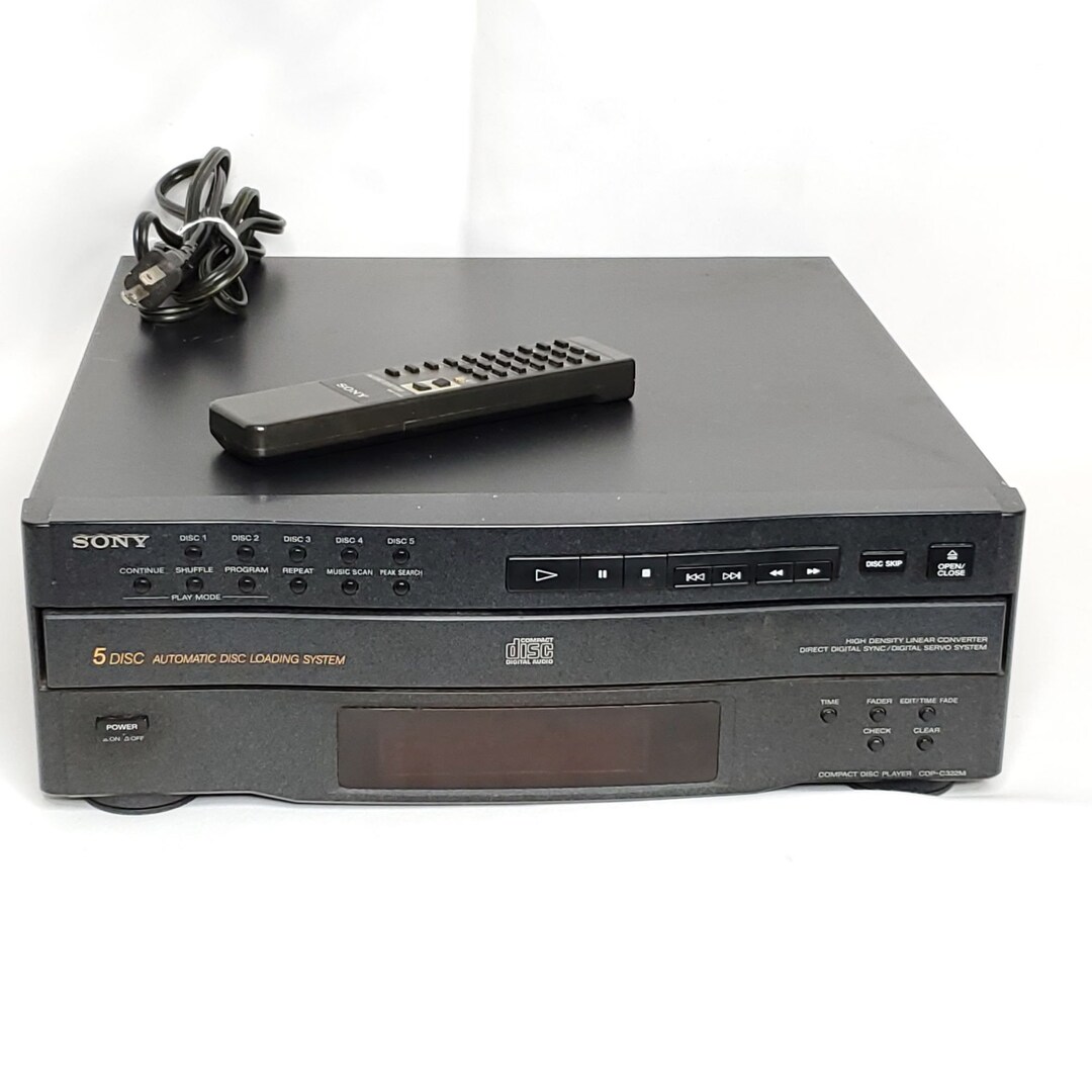 Sony 5-disc Carousel CD Player Deck CDP-C322M With Remote - Etsy