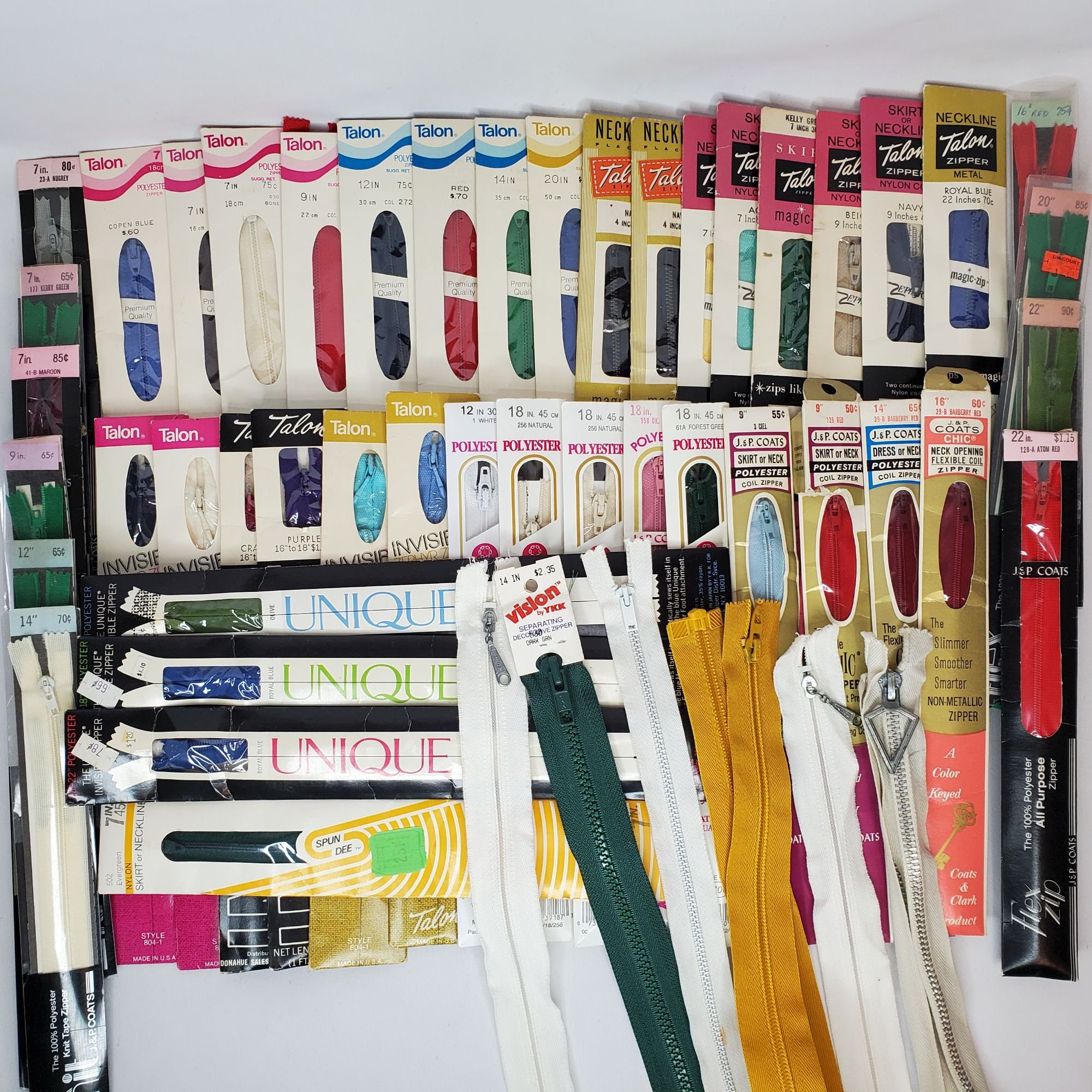 50 NEW Vintage Zippers Talon J&P Coats Unique Misc Sizes - Etsy
