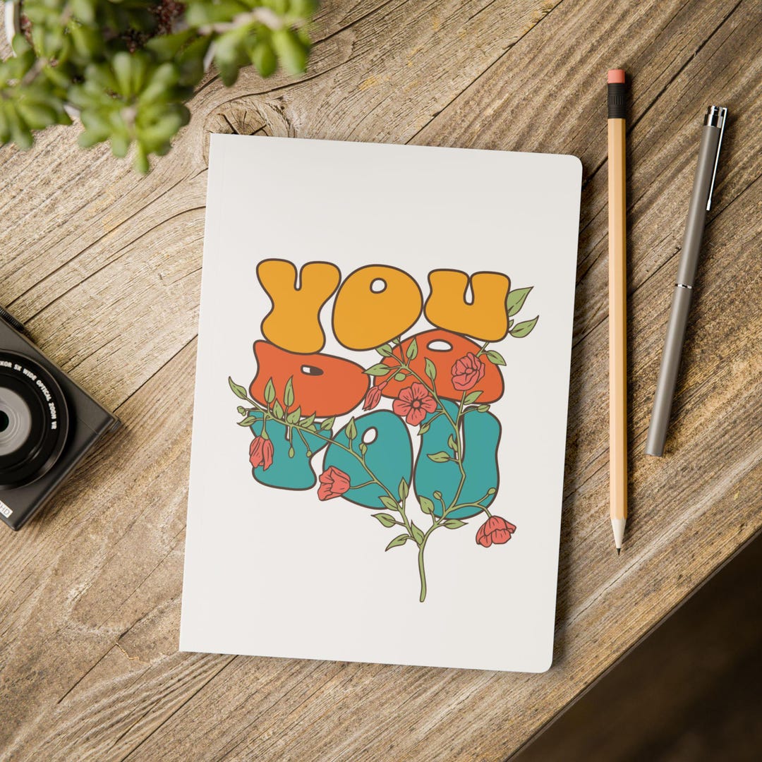 You so Rad Journal | Floral Retro Typography Softcover - Etsy