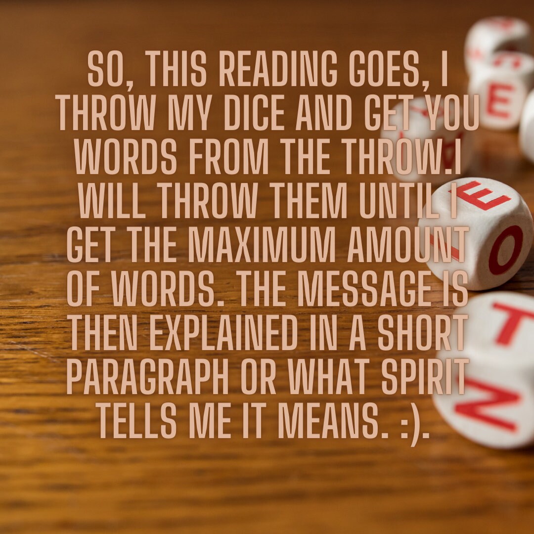 SPIRIT DICE READING- Words From Spirit (within 24 Hours) - Etsy