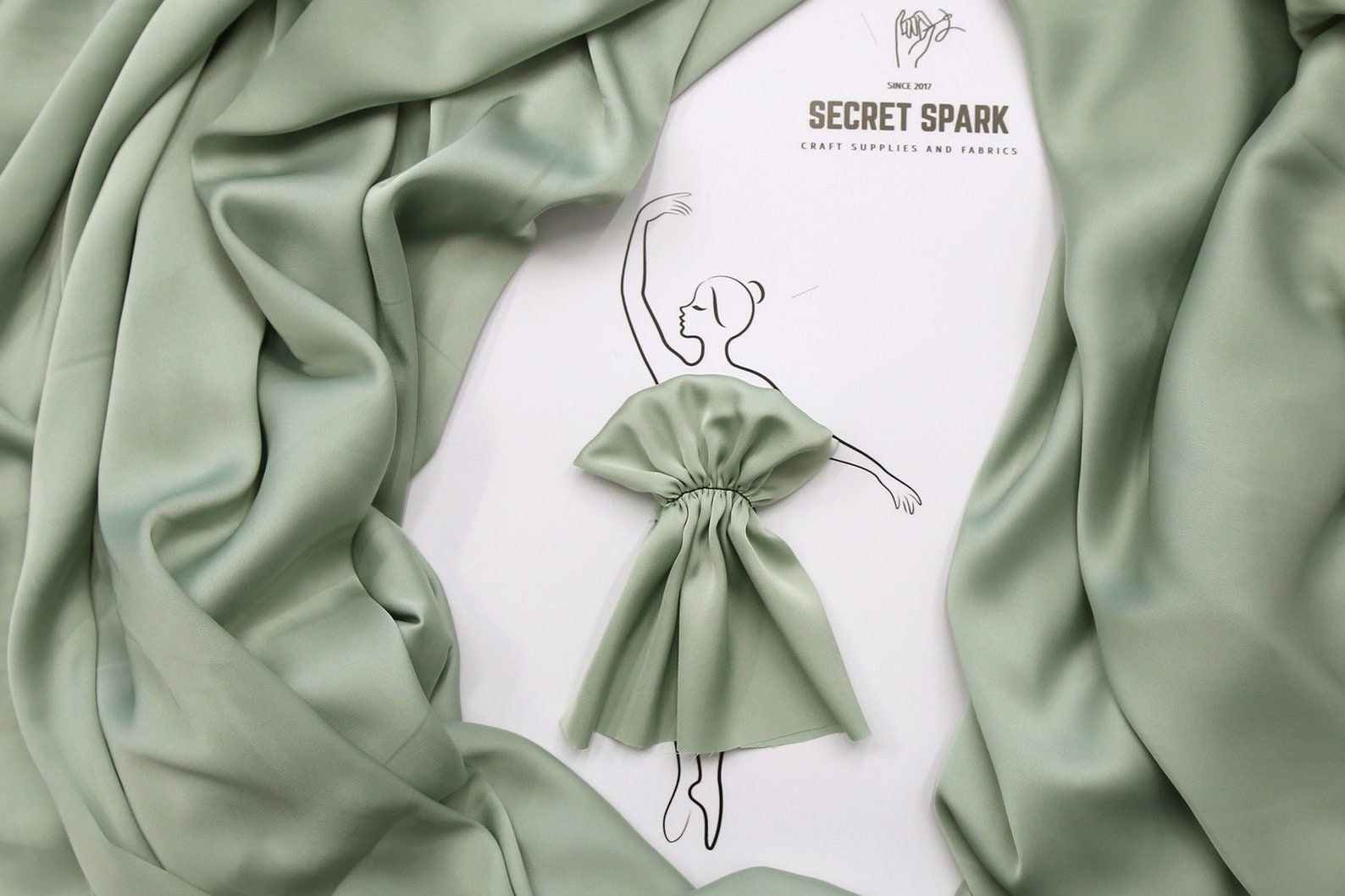 Sage Green Silk Fabric