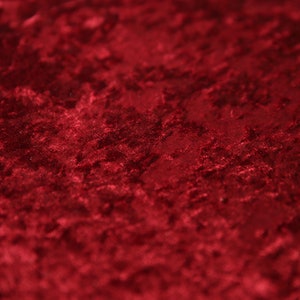 Dark Red Velvet Fabric by the Yard, Lux Red Velour Fabric With Stretch ...