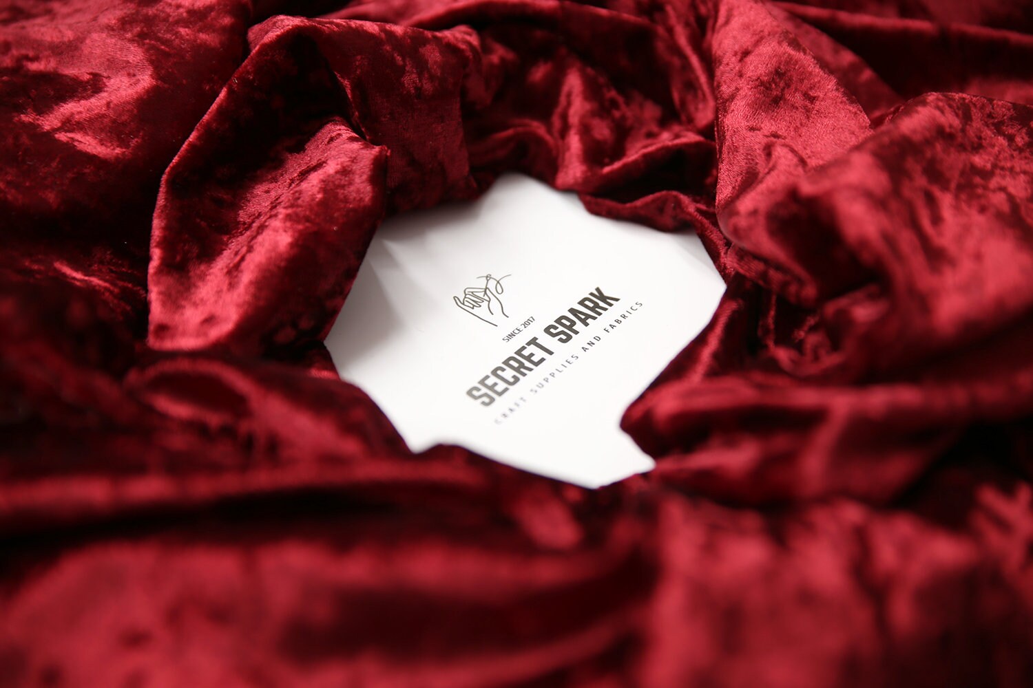 Dark Red velvet fabric by the yard Lux red velour fabric with | Etsy