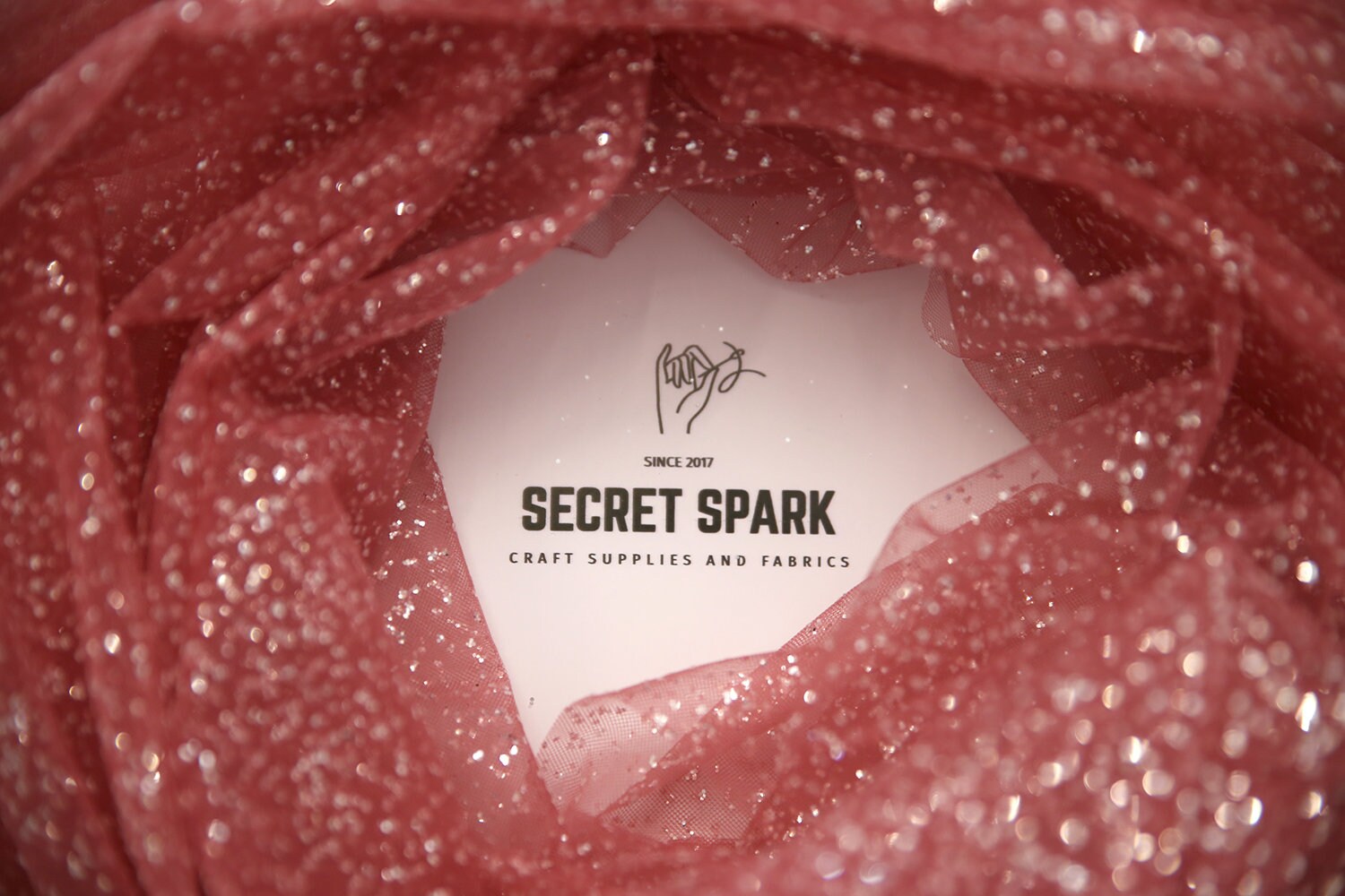 Extra Trendy Pantone Wild Rose Color Glitter Tulle Fabric by | Etsy