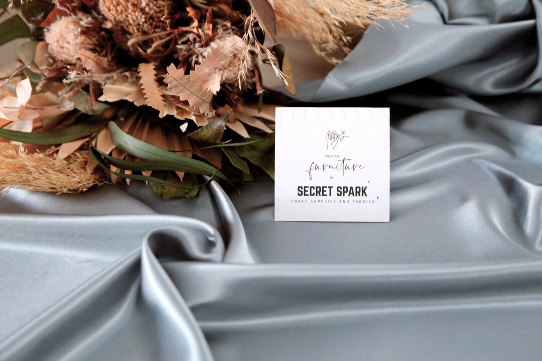 Cosmo Smoke Shiny and Soft Satin Fabric by the Yard, cosmo Tender Satin ...