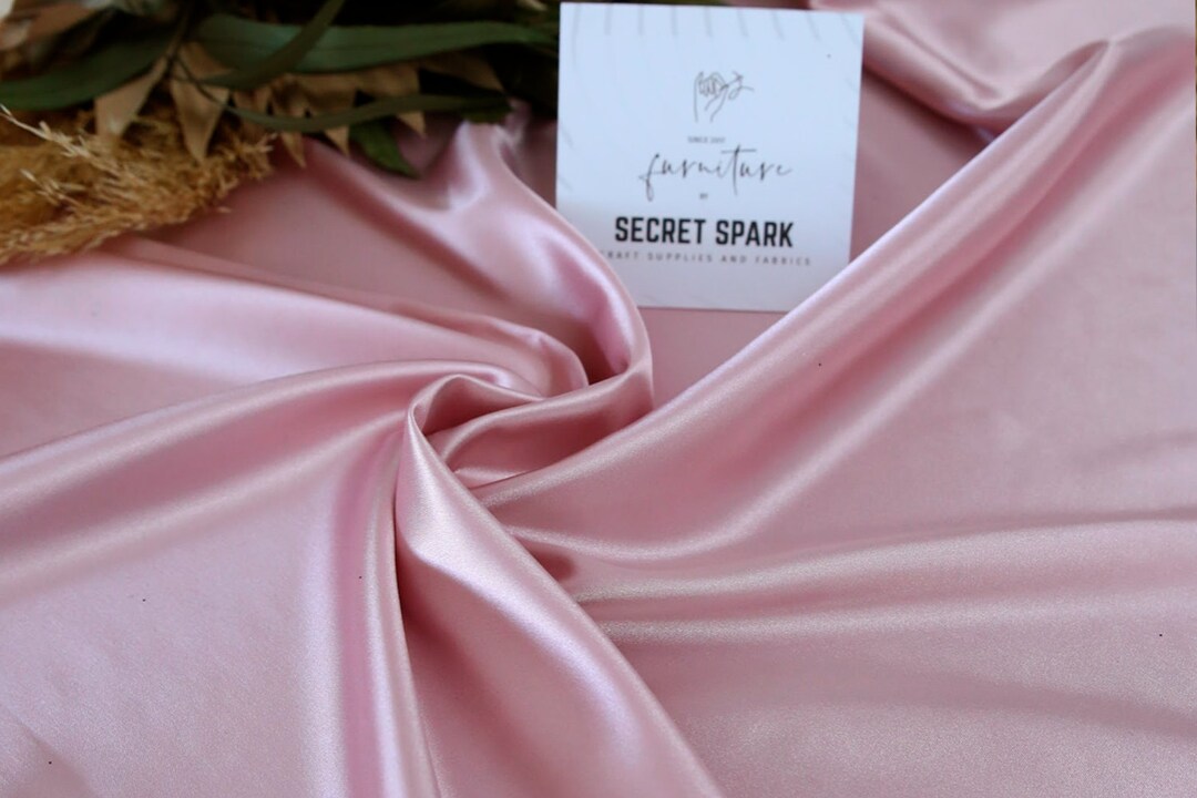 Cosmo Blush Shiny and Soft Satin Fabric by the Yard, cosmo Tender Satin ...
