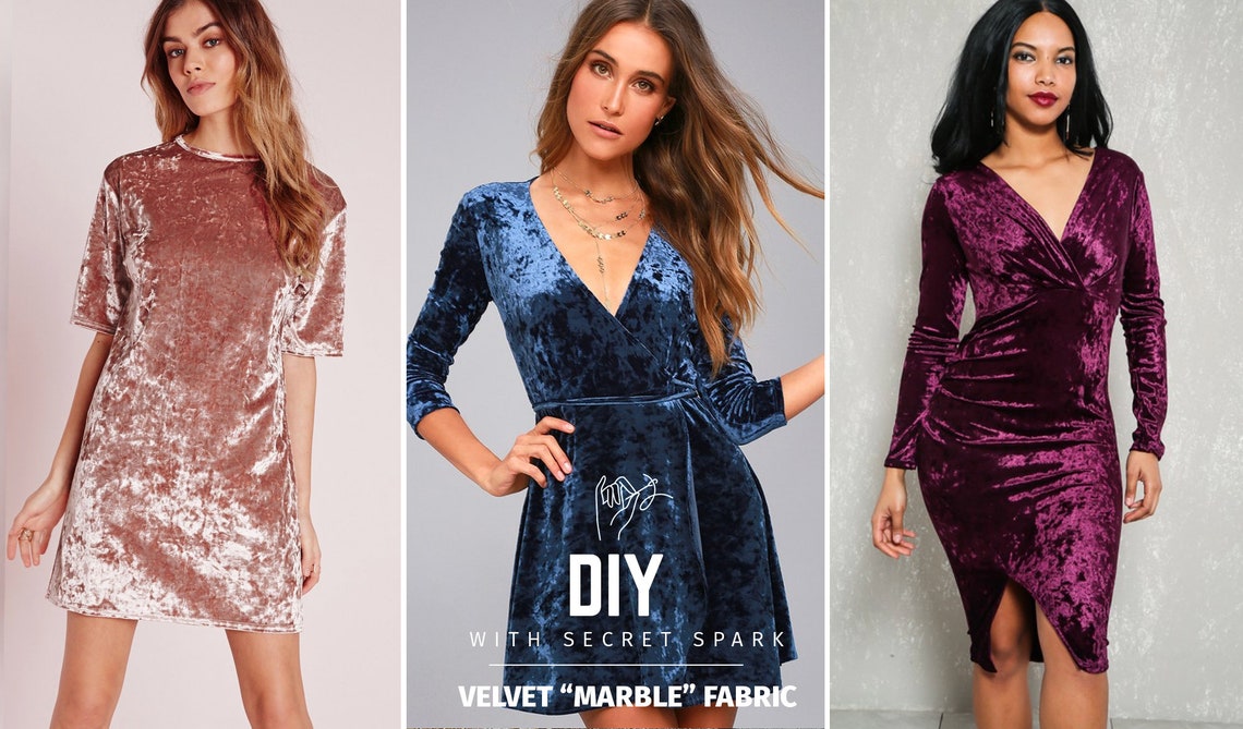 Dark Red velvet fabric by the yard Lux red velour fabric with | Etsy