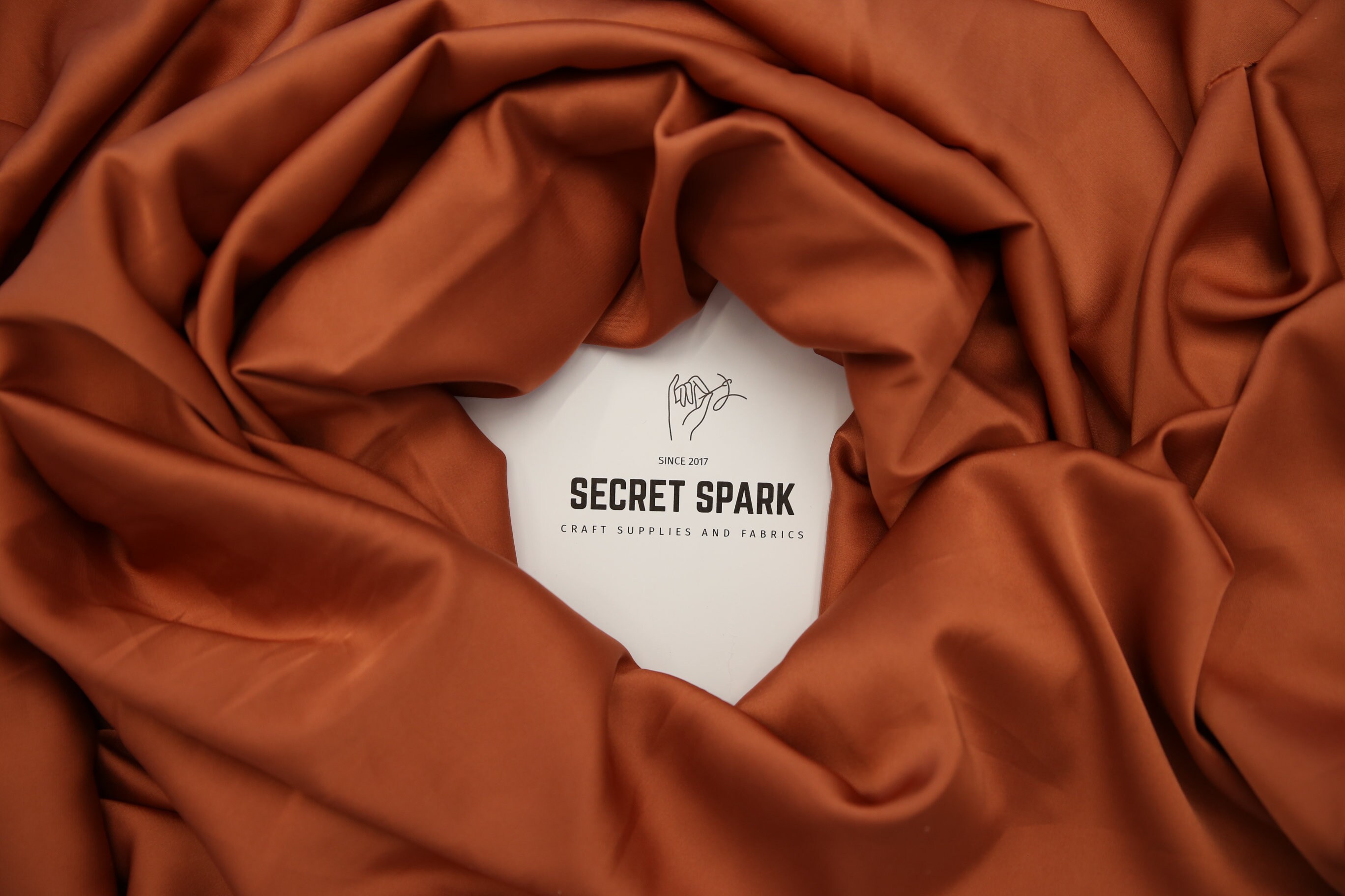 TRENDY Rust Silk Satin Fabric by the Yard Rust Satin for - Etsy