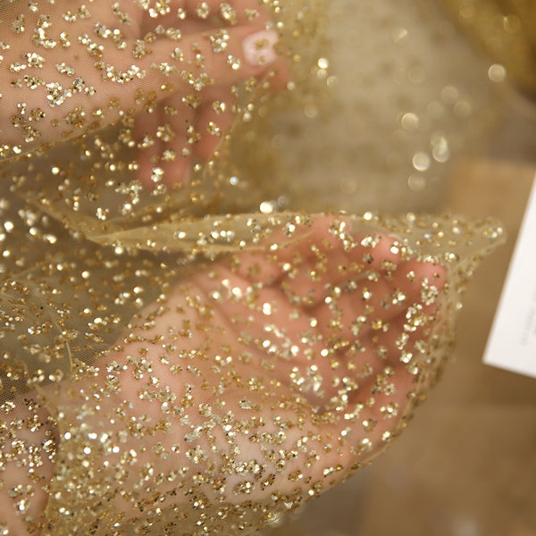 Gold Glitter Fabric - Etsy