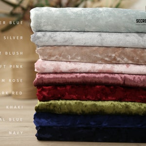 Silver Color Velvet Fabric by the Yard, Premium Light Grey Velvet ...