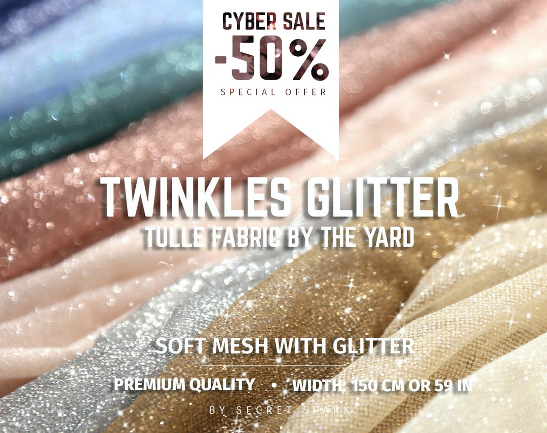 Tulle pailleté scintillant par mètre Tissu résille pailleté - Etsy France