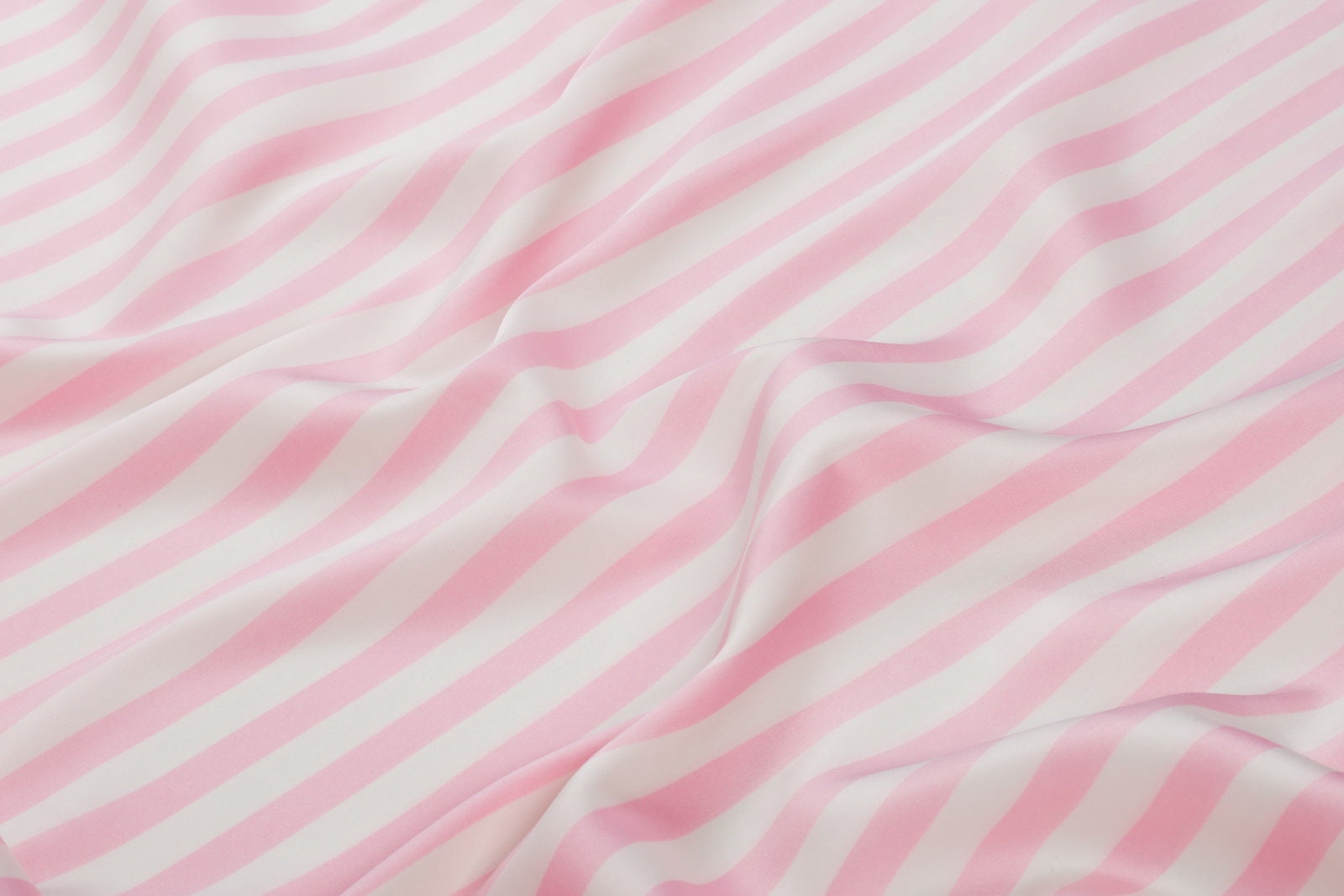 Trendy Soft Pink Stripes Printed Silk Satin icon - Etsy