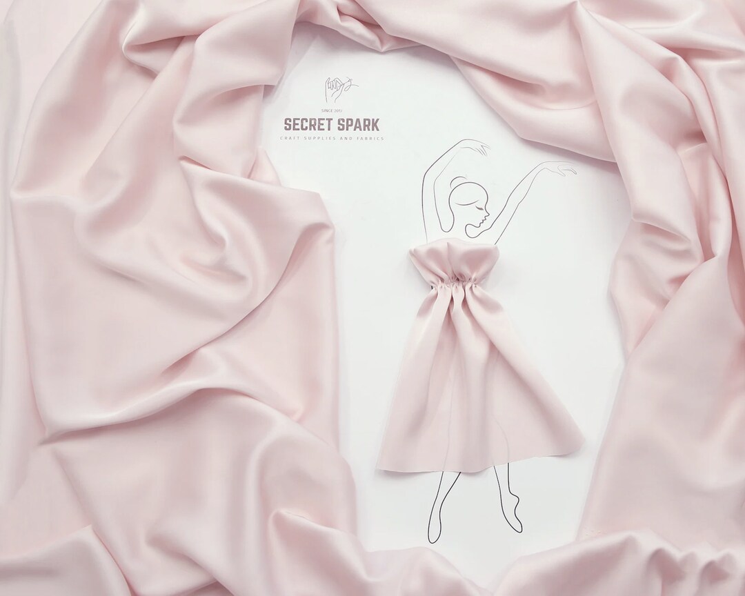 Biscuit Blush Silk Satin Fabric by the Yard, Soft Silk for Dresses,icon ...