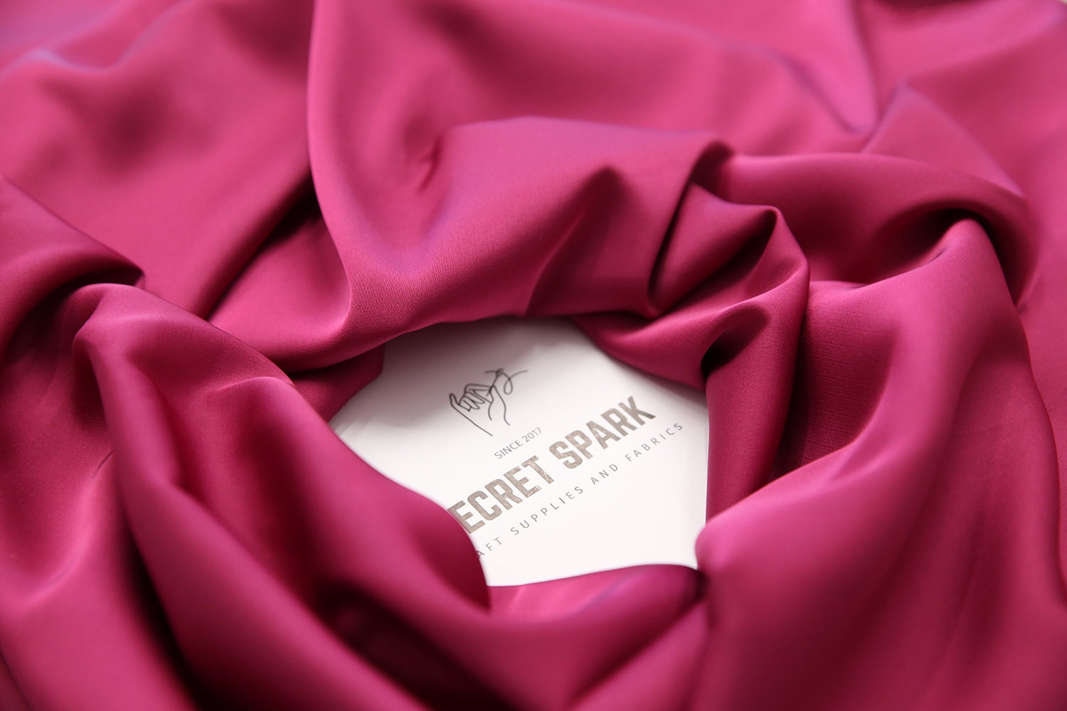 Fuchsia icon Premium Silk Satin Material for - Etsy