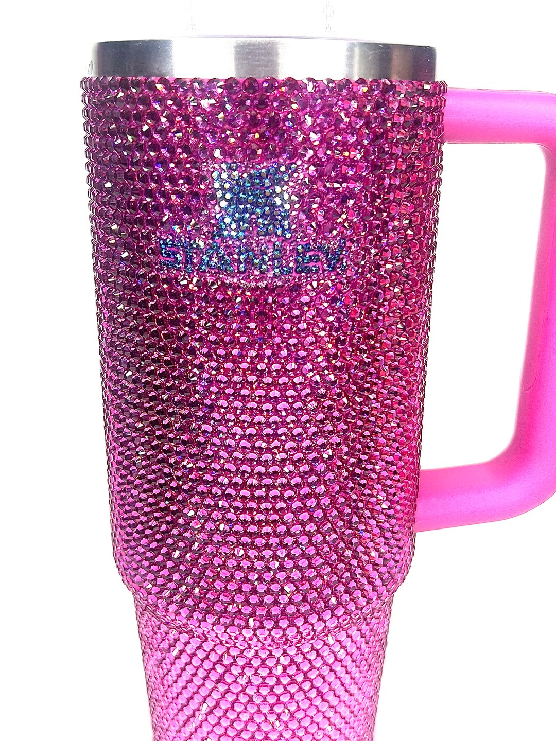 Hot Pink Rhinestone 30 Oz Stanley Tumbler ~ Rhinestone Stanley ~ Custom ...