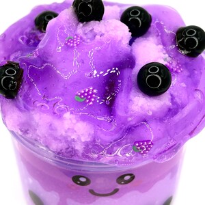 Sour Grape Frozen Boba Slime ~ Icee Slime ~ Jelly Slime ~ Charm Slime ...
