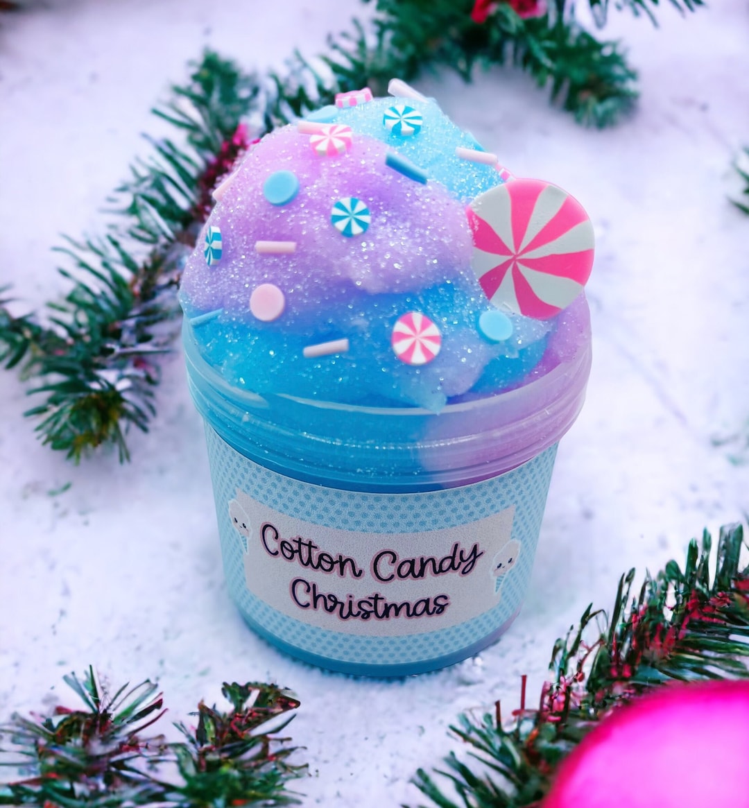 Cotton Candy Christmas Icee Slime Charm Slime Scented Slime - Etsy