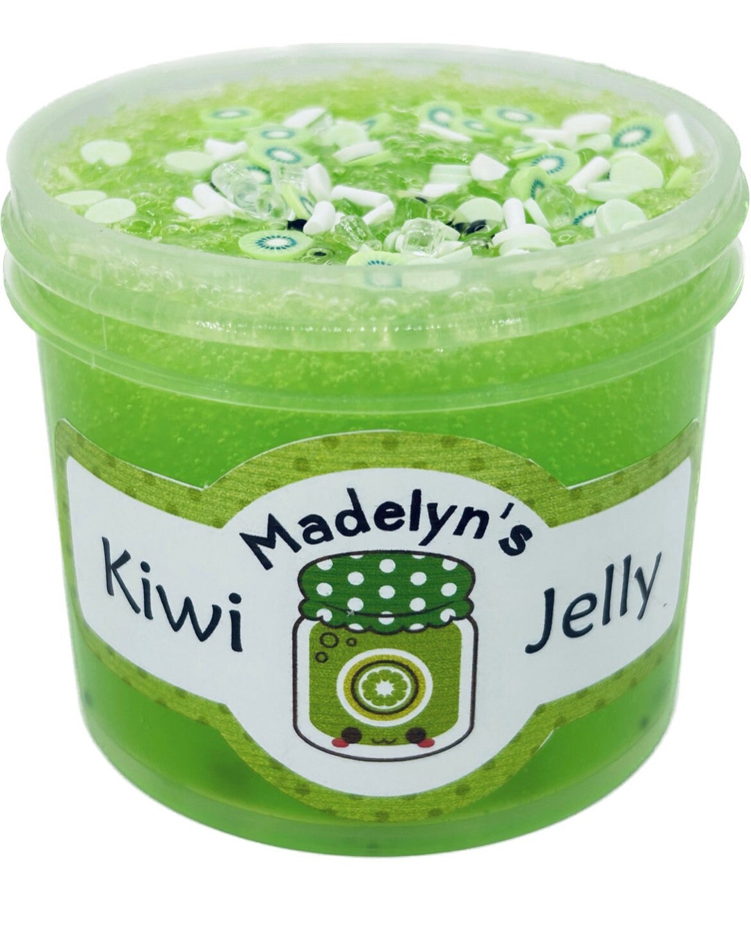 Kiwi Jelly Slime Charm Slime Scented Slime - Etsy