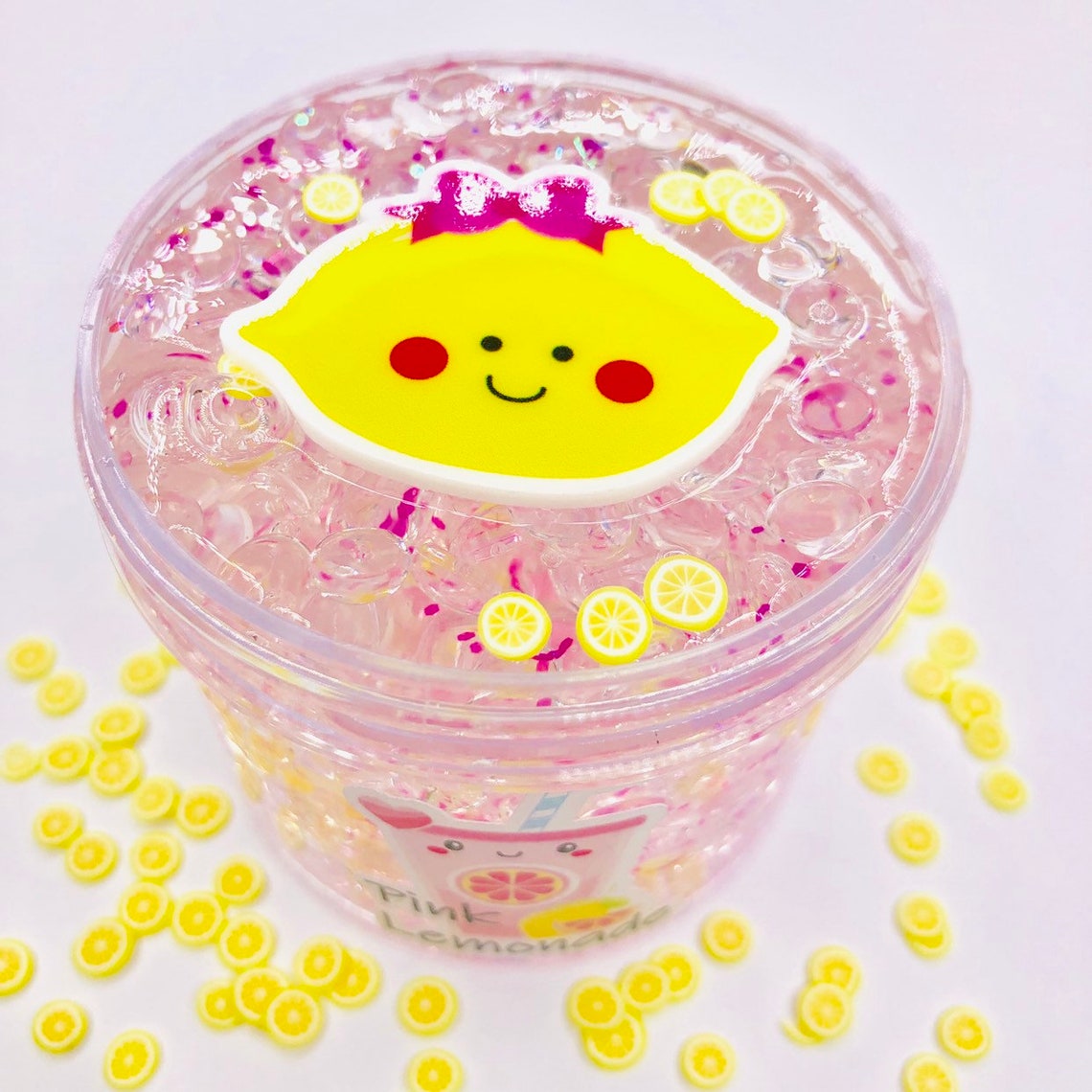 Pink Lemonade Scented Fishbowl Slime charm slime fishbowl | Etsy