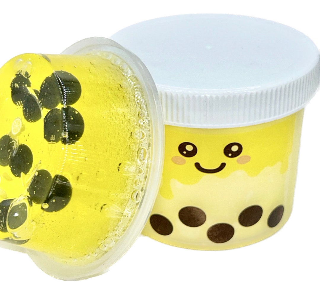 Lemon Frozen Boba Slime ~ Icee Slime ~ Jelly Slime ~ Charm Slime - Etsy
