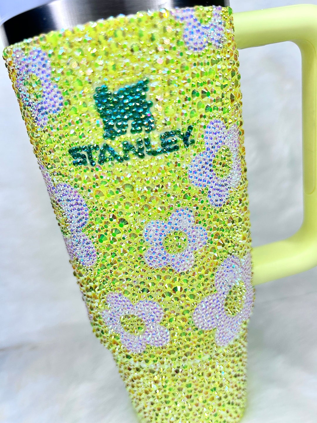 Yellow and White Daisy Rhinestone 30 Oz Stanley Tumbler Rhinestone ...