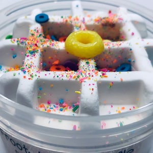 Froot Loop Waffle ~ DIY Clay Slime ~ Glossy Slime ~ Charm Slime - Etsy