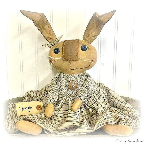 Primitive Bunny - Etsy